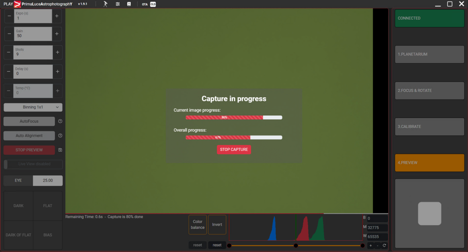 How to record FLAT calibration frames with GIOTTO and PLAY - PrimaLuceLab