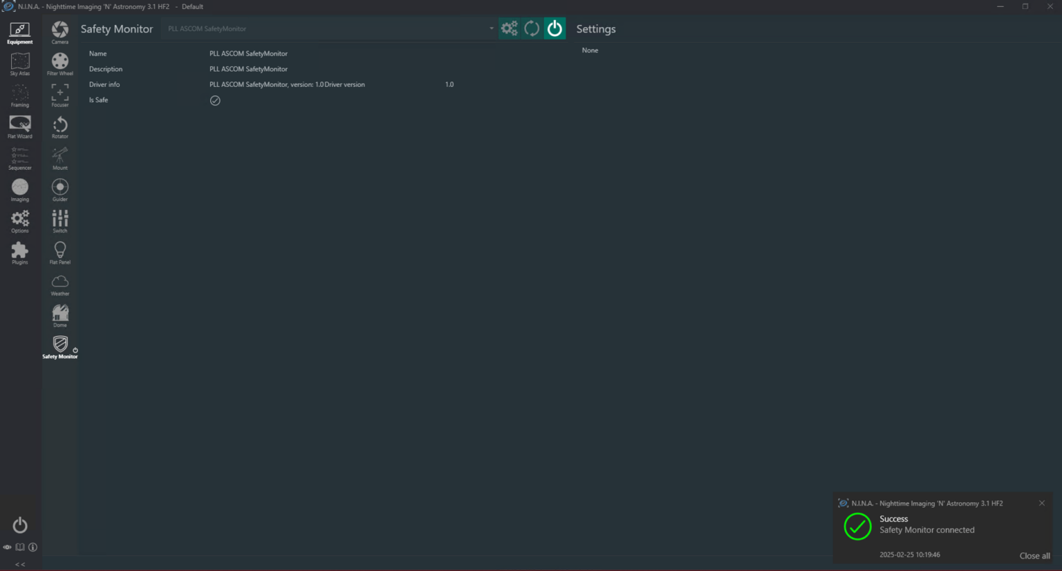 Enhancing telescope safety with the PLL ASCOM SafetyMonitor driver - PrimaLuceLab
