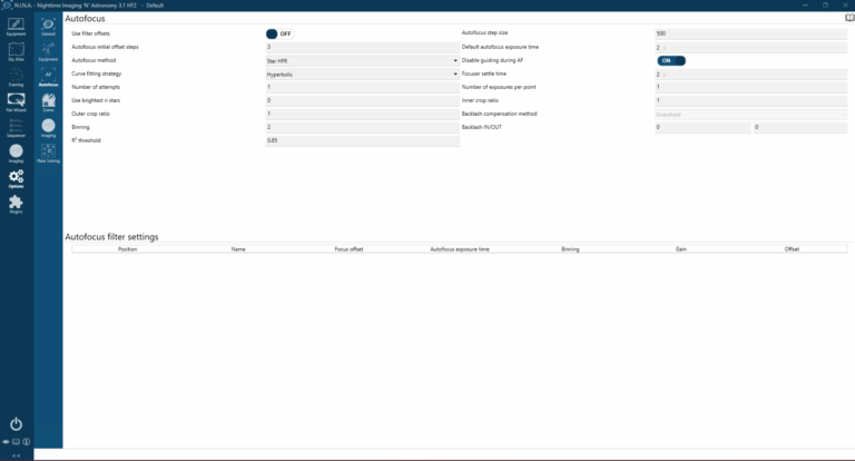 How to use SESTO SENSO and ESATTO with NINA astronomy software