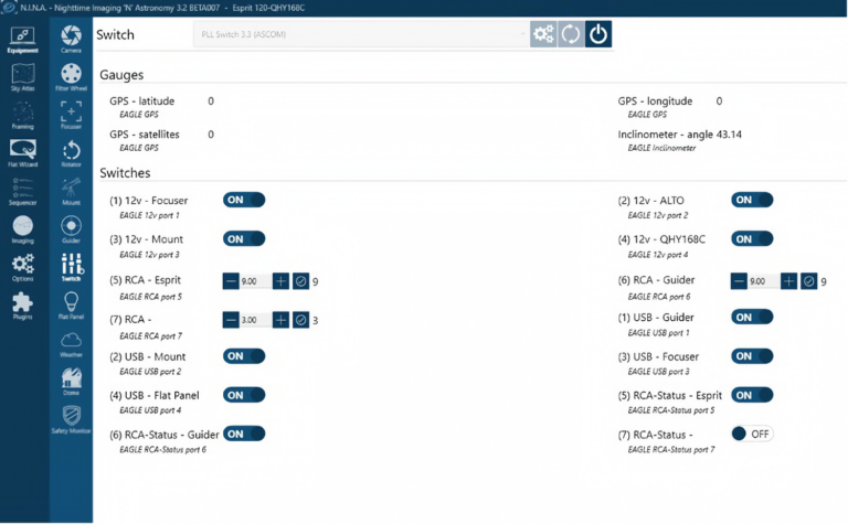 How to control EAGLE with NINA astronomy imaging suite - PrimaLuceLab