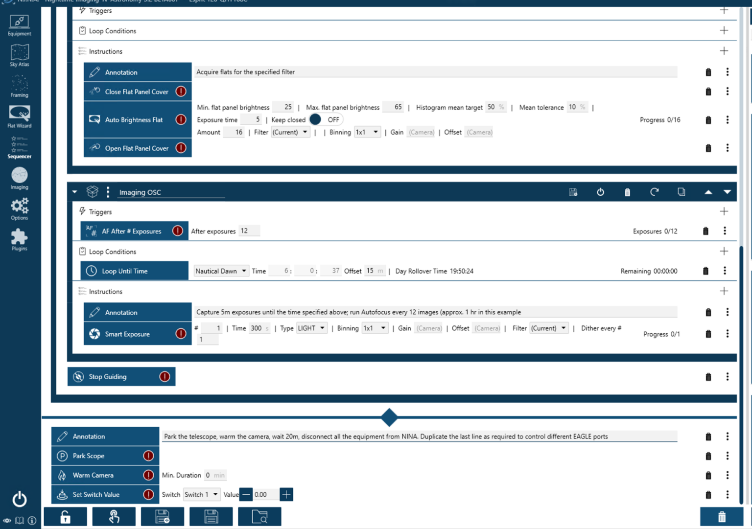 How to control EAGLE with NINA astronomy imaging suite - PrimaLuceLab