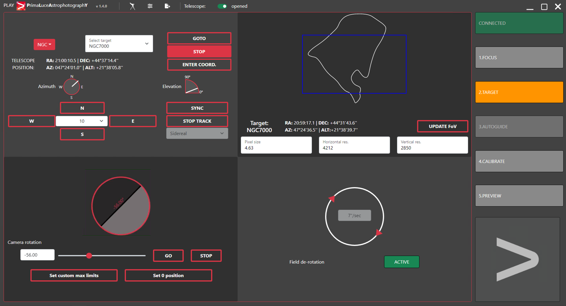 Prima Luce ARCO robotic camera rotator for ESATTO 3” | Land Sea & Sky